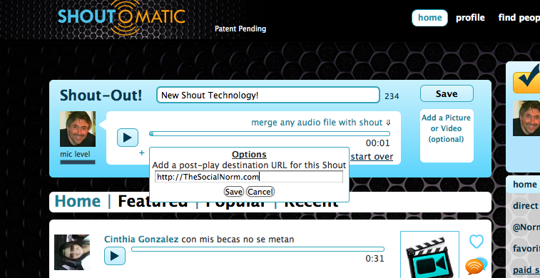 New “Shout” Technology!